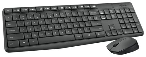 Клавиатура и мышь Logitech MK235 Wireless Keyboard and Mouse Black USB ...