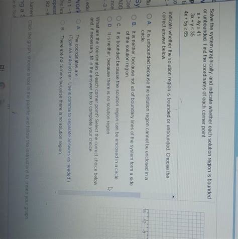 Solved Solve The System Graphically And Indicate Whether Chegg