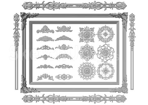 6574 Free Sketchup Decorative Plaster Models Download