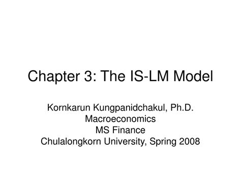 PPT Understanding The IS LM Model Analysis And Applications PowerPoint Presentation ID