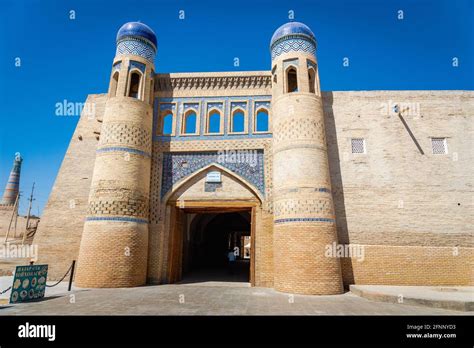 Khiva Uzbekistan Architecture In The Old Town Historic Old Town Of