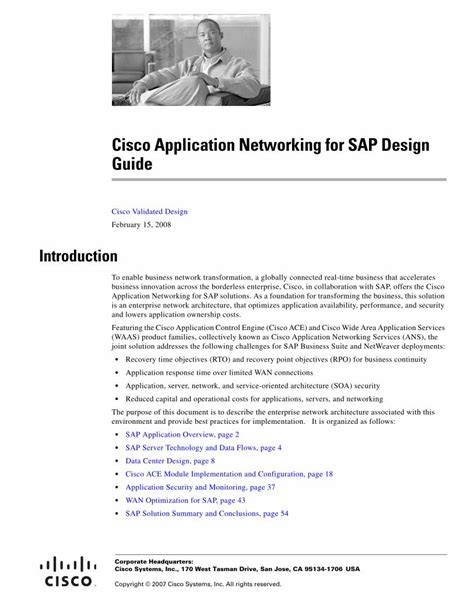 Pdf Cisco Application Networking For Sap Design Guide · Sap Application Overview Pre Netweaver