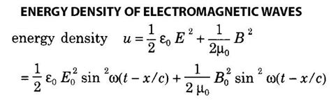 Energy Density Of Electromagnetic Waves