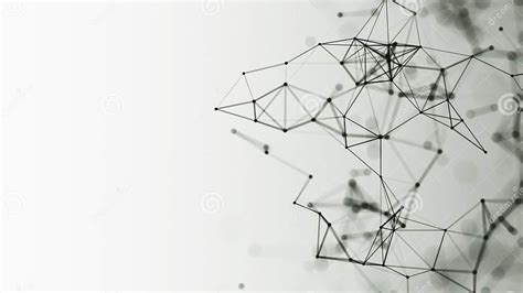 Abstract Digital Connection Of Moving Dots And Lines Technological