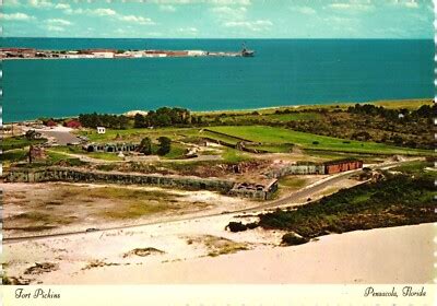Pensacola Florida Fort Pickins Postcard 1970s Santa Rosa Island Ebay