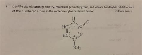 Solved 7 Identify The Electron Geometry Molecular Geometry