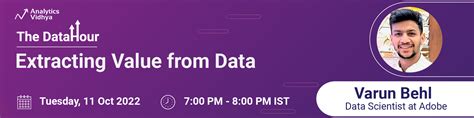 DataHour Extracting Value From Data