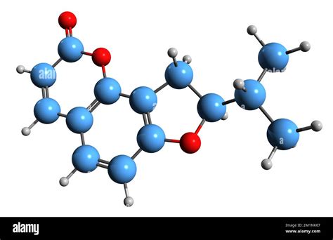 3d Image Of Tetrahydrooroselol Skeletal Formula Molecular Chemical