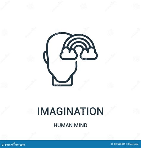 Imagination Icon Vector From Human Mind Collection Thin Line Imagination Outline Icon Vector