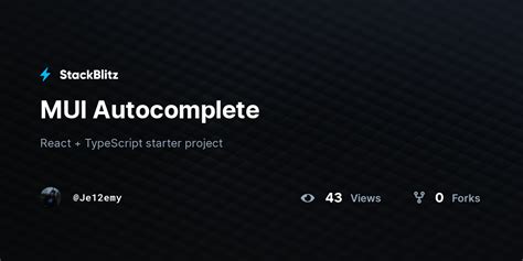 mui autocomplete stackblitz