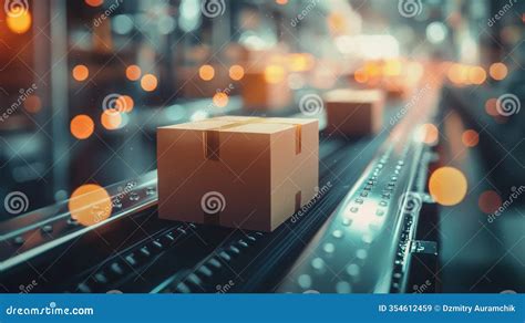high tech warehouse features automated package sorting with a conveyor