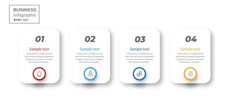 Premium Vector Business Infographic Element With 4 Option Steps