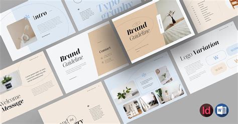 Рекомендации по бренду Шаблоны для печати Включая марка и руководство Envato