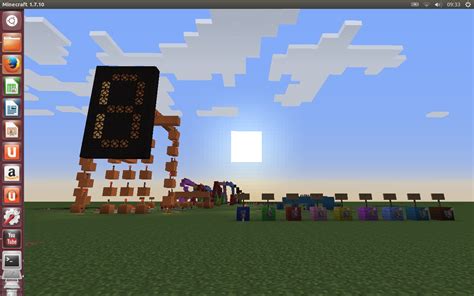 my first redstone 7 segment screen minecraft map