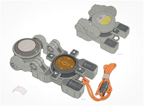 Artstation Alt E Compass Design Clayton Wood Props Concept Sci