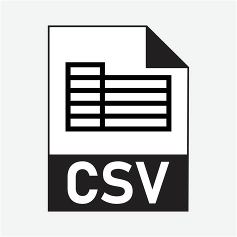 CSV File Formats Icon Vector Free Vector Art At Vecteezy