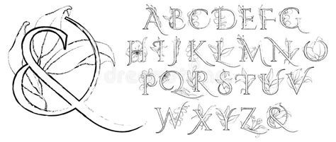 Romantic Uppercase Alphabet Stock Illustrations 1 485 Romantic