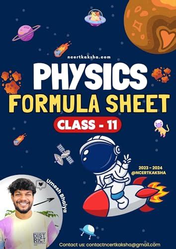 Class 11 Physics Formula Sheet 2024 Chart Book By Ncert Kaksha