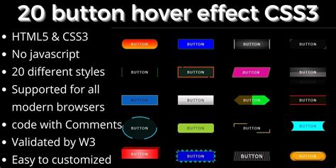 20 Button Hover Effect CSS3 By AvailableCoder Codester