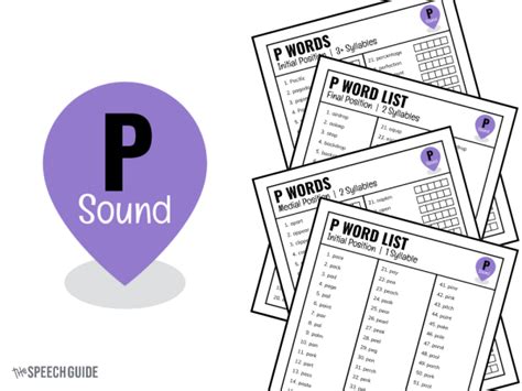 P Words And Word Lists The Speech Guide