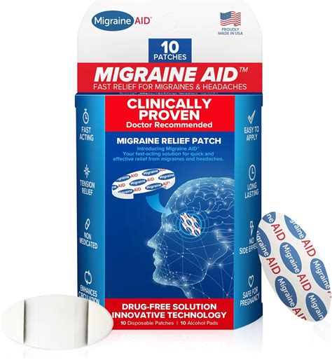 Migraine Aid Migraine Relief Patches Fast Acting Non Medicated Support For Head