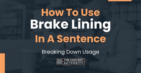 Brake And Break In A Sentence Together At Alana Mcgovern Blog