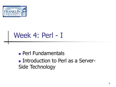 Perl Fundamentals Introduction To Perl As A Server Side Technology Ppt Download