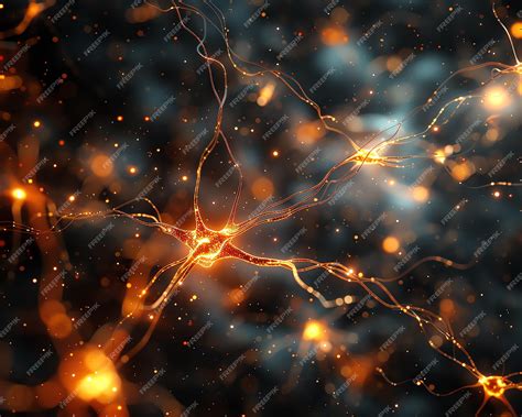 A Digital Illustration Depicting A Vibrant Neural Network With Glowing