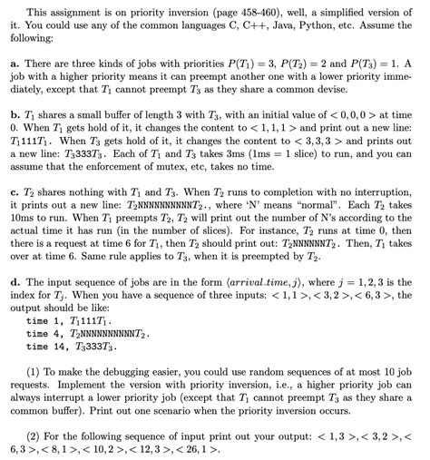 Solved This Assignment Is On Priority Inversion Page