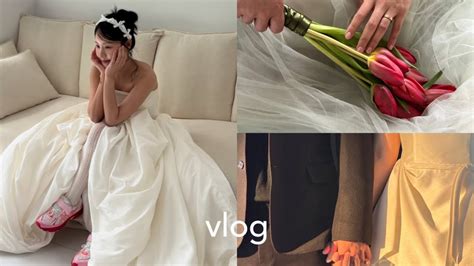 Vlogㅣ웨딩촬영 브이로그ㅣ양재꽃시장 셀프 부케 만들기 💐ㅣ피부과 염색 네일아트 Youtube