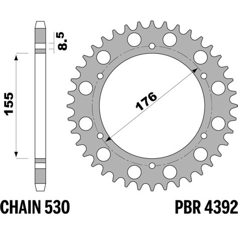 213 R 4392 Pbr Steel Rear Sprocket