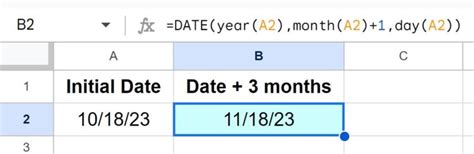 Add Or Subtract Days Months Or Years To From A Date In Google Sheets