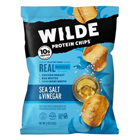 Wilde Protein Chips Sea Salt And Vinegar 4 0 Oz Keto Low Carb Snack