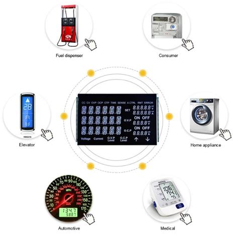 black background va lcd display negative transmissive segment 12 o clock viewing angle