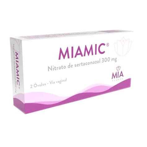 Miamic Nitrato De Sertaconazol 300 Mg Cont 2 Ovulos Punto Farma