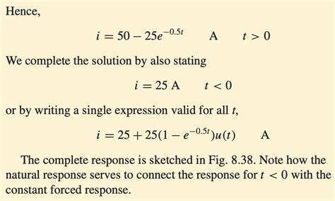 Solved And Recall That I If In The Natural Response Is Chegg Com
