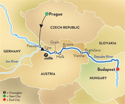 Danube River Europe Map