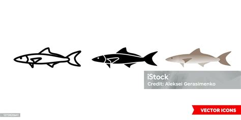 3 가지 유형의 코비아 물고기 아이콘 흑백 윤곽선 격리된 벡터 기호 기호 벡터에 대한 스톡 벡터 아트 및 기타 이미지 벡터 꼬치삼치 아이콘 Istock