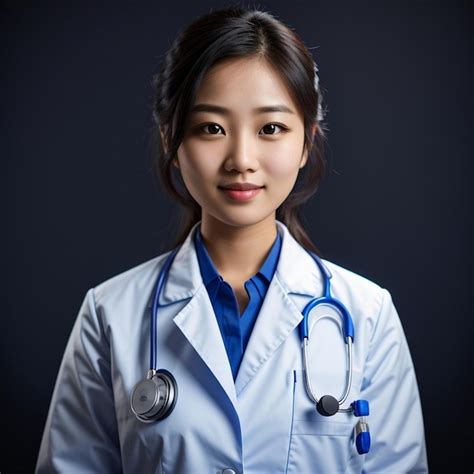 Premium Photo Young Asian Female Doctor