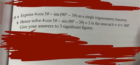 As Level Maths Trig Identity Q R 6thform