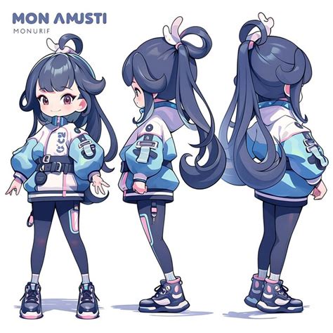 Premium Photo Character Anime Of Female Chibi Kawaii Ai Assistant