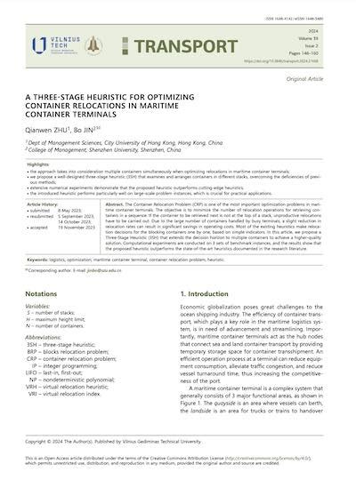 A Three Stage Heuristic For Optimizing Container Relocations In Maritime Container Terminals