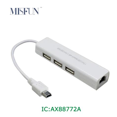 MINI USB HUB To RJ Adapter Network Card LAN Ethernet Mbps With Port USB For