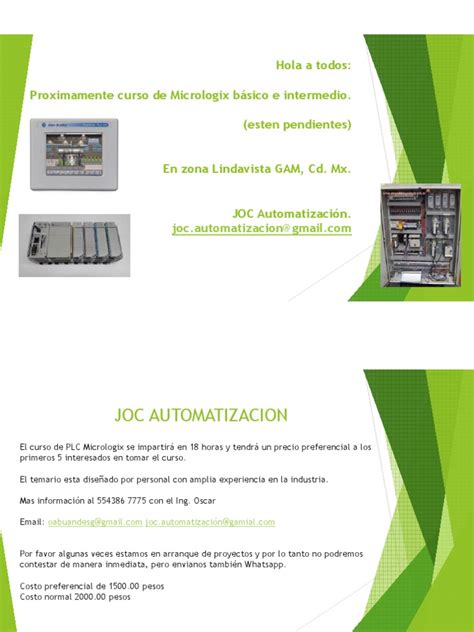 Curso Micrologix Pdf Controlador Lógico Programable Automatización