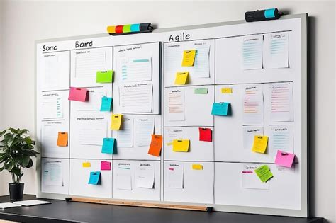 Premium Photo Scrum Agile Board To Increase Productivity For Team Work