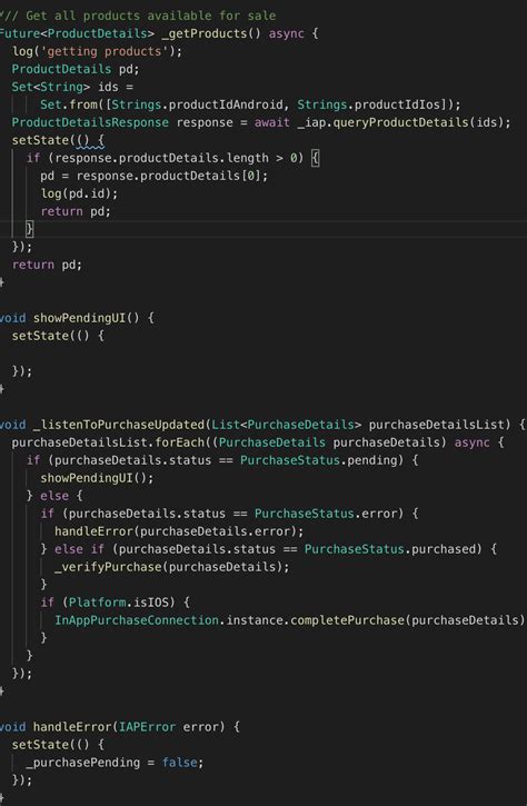 Inapppurchase On Cant Subscribe To Purchased Event Ios · Issue 44270 · Flutterflutter