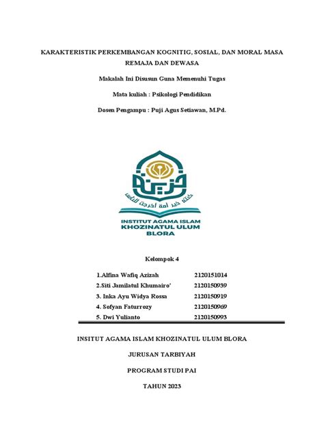 Makalah Pak Puji Revisi Pdf Pengembangan Diri Kesehatan Holistik