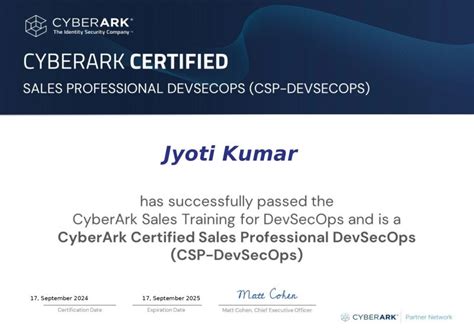 Jyoti Kumar On Linkedin Cyberark Devsecops Cybersecurity Certification