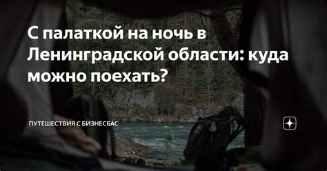 С палаткой на ночь в Ленинградской области куда можно поехать Путешествия с БизнесБас Дзен