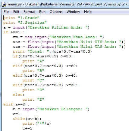 Percabangan Dan Perulangan Pada Python